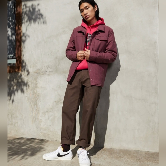 Nike | Jackets & Coats | Nike Maroon Shirt Jacket | Poshmark